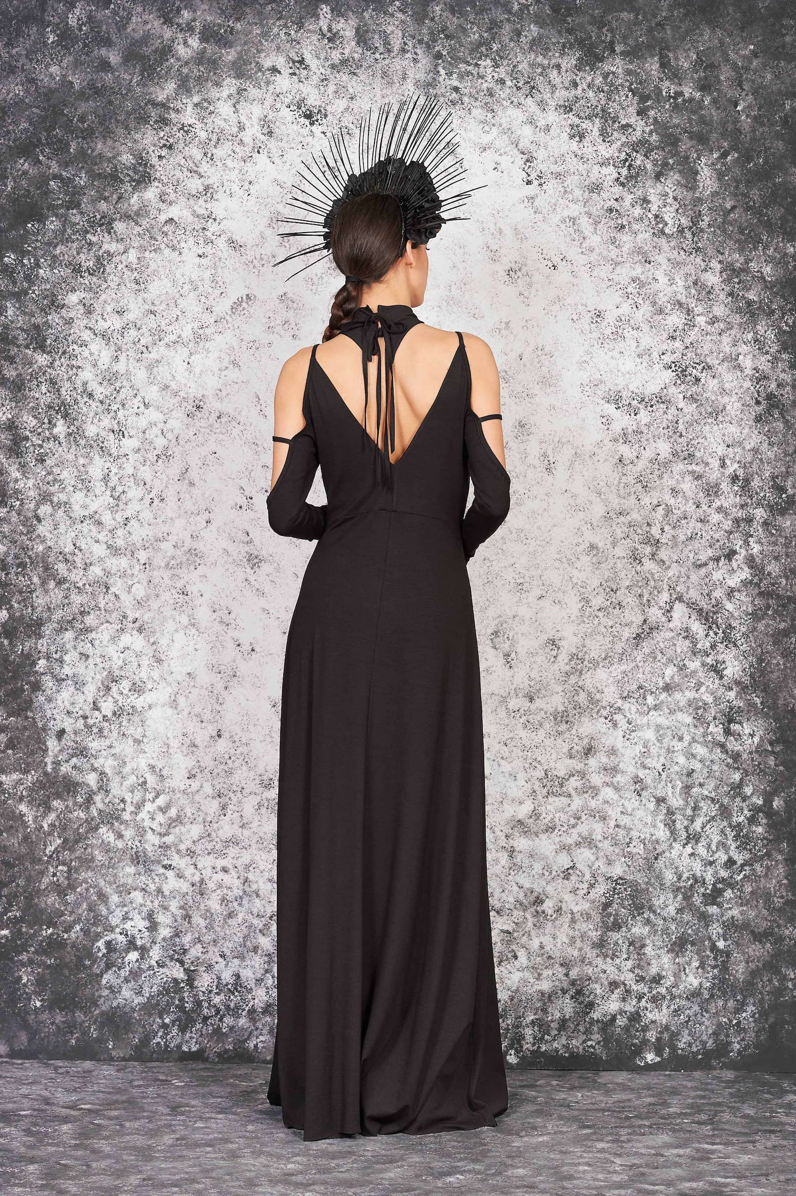 Black Gothic Gown Goth Dress Witch Dress Halloween Dress | Etsy