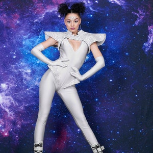 Alien Costume Gloves, 3 Finger Gloves, Funny Costume Gloves, Silver ...