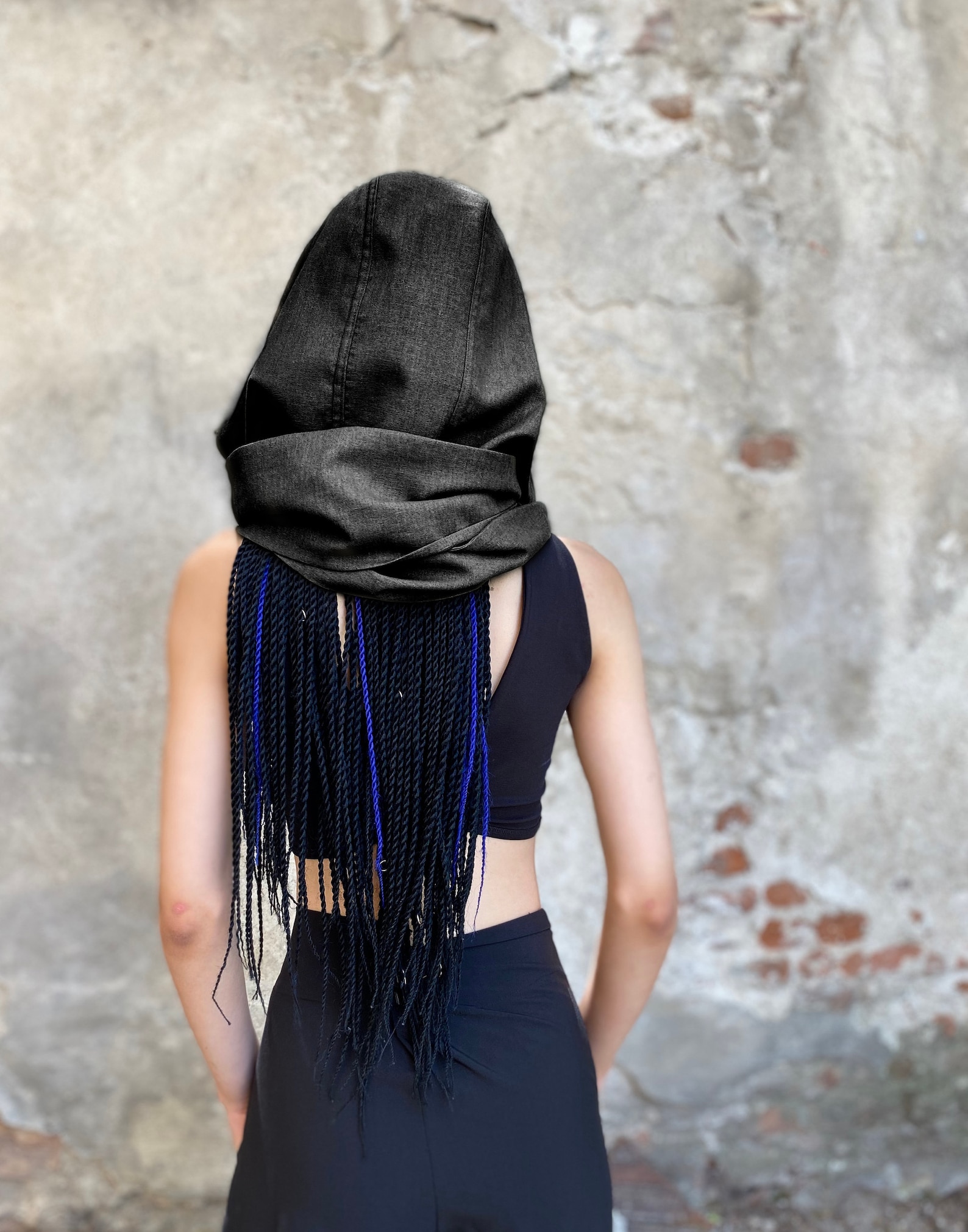 Linen Scarf Hood Face Shield, Infinity Cowl, Adult Size - Etsy