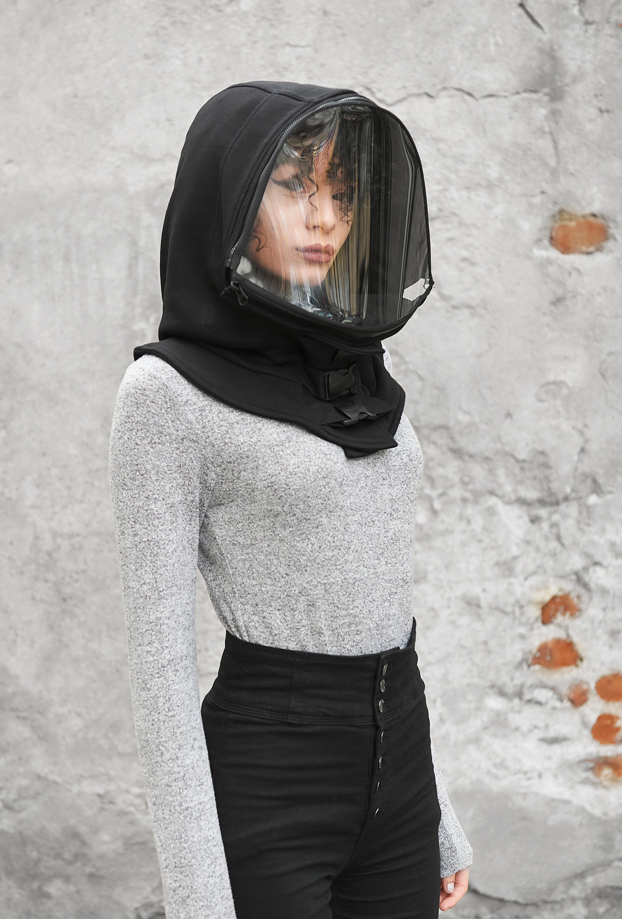 Fully Closed Face Shield Cowl Hood Scarf Hooded Face Shield - Etsy Canada