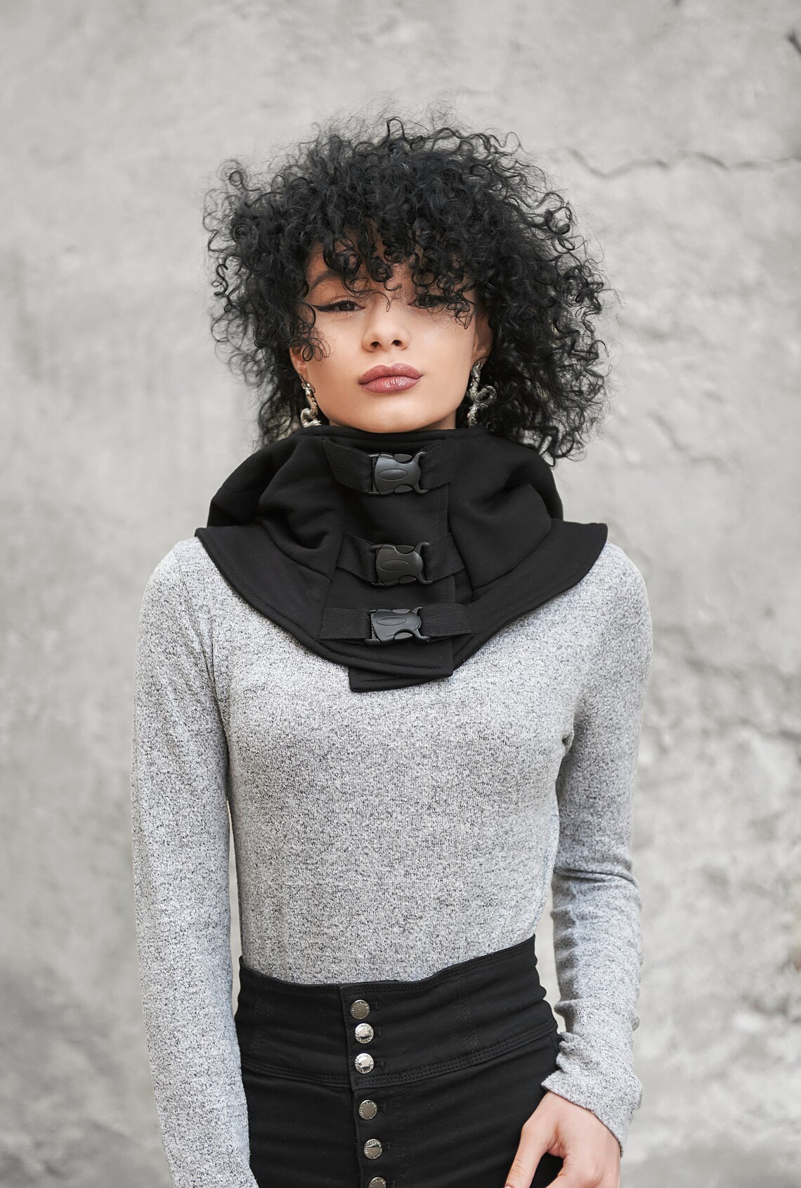 Fully Closed Face Shield Cowl Hood Scarf Hooded Face Shield - Etsy