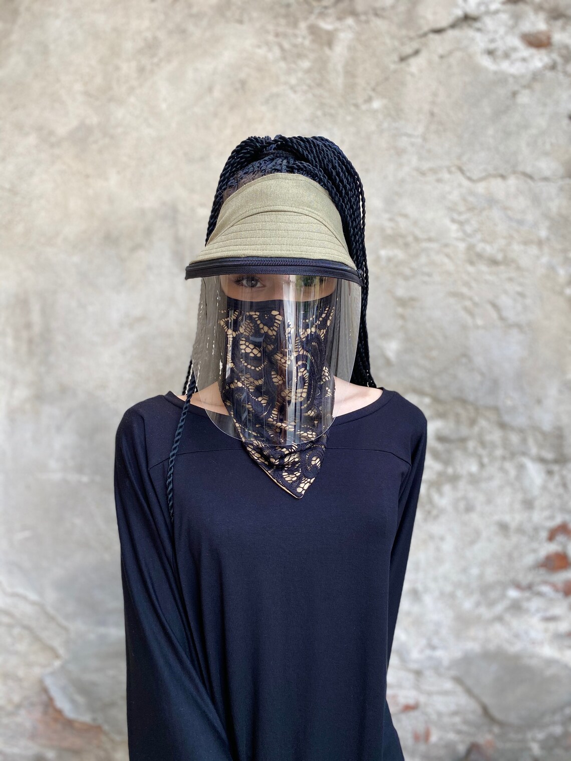 Face Shield Hat Face Shield Visor Linen Hat With Reusable - Etsy