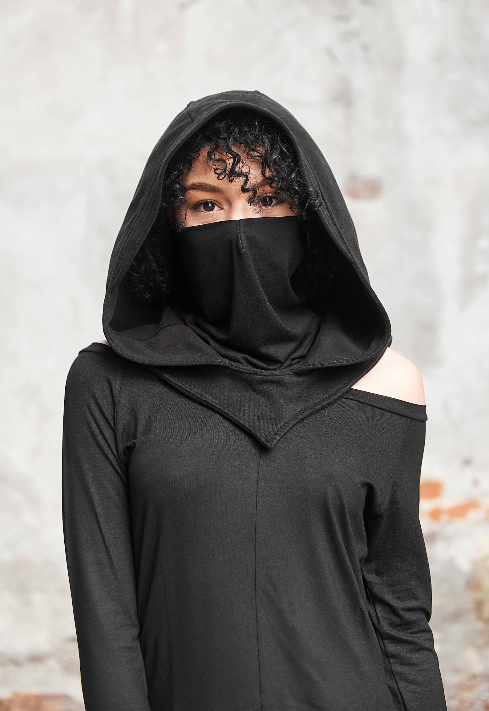 Hood Mask Gray Balaclava Gaiter Mask Women Hood Scarf - Etsy