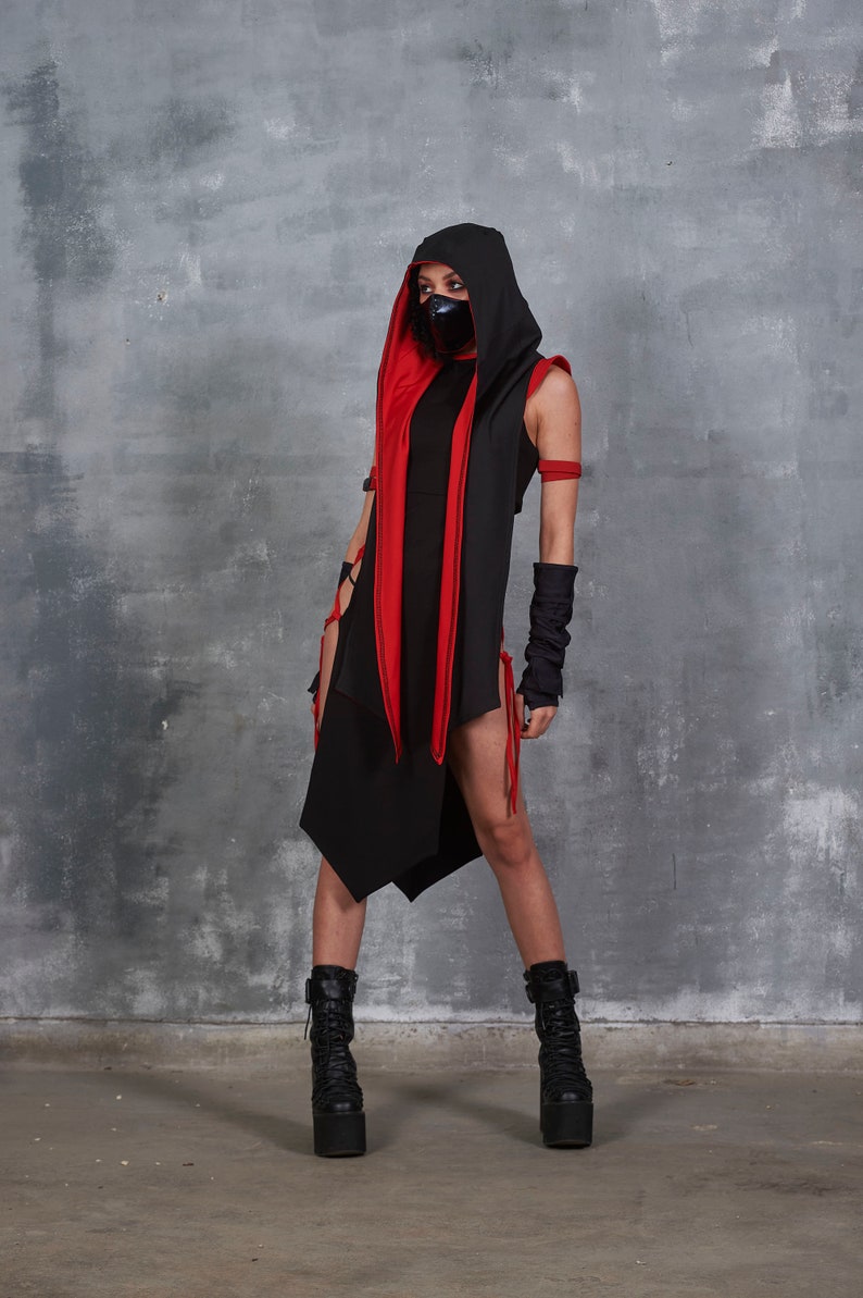 Ninja Costume Women Sexy Black Ninja Dress Halloween Ninja - Etsy