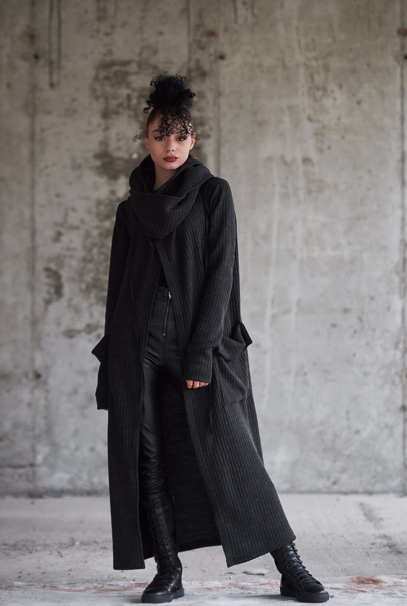 Long Coat Cardigan Coat Steampunk Coat Winter Coat Plus - Etsy