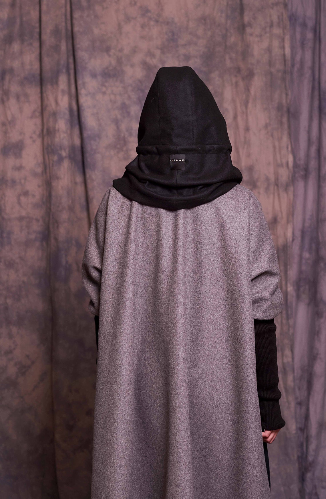 Cowl Hood With Shield Winter Face Shield Wool Scarf Cowl - Etsy