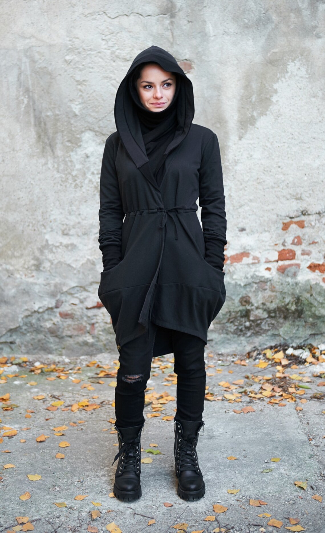 Hooded Kimono Cardigan, Gothic Steampunk Jacket, Plus Size - Etsy