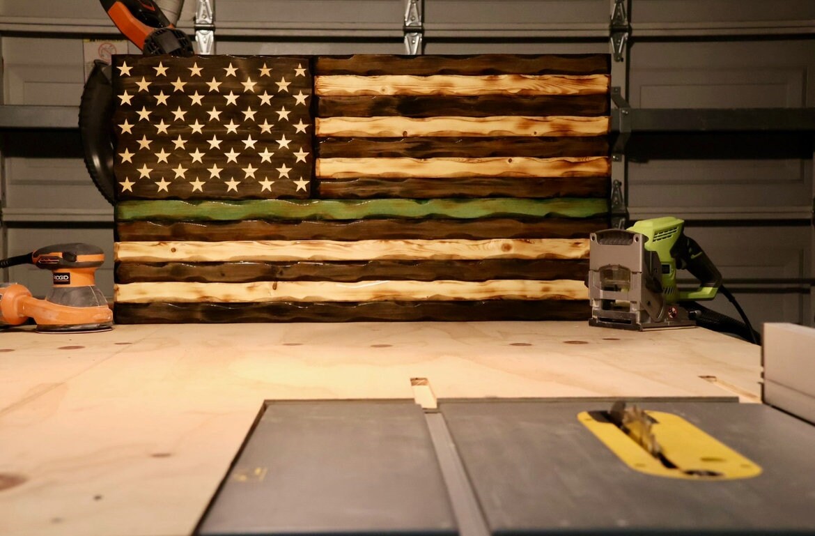 Handmade Rustic Wooden American Flags - Etsy