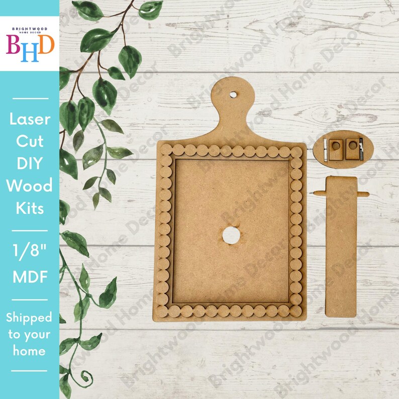 Interchangeable Breadboard Beaded Frame – Unfinished Laser Cut Wood for ...
