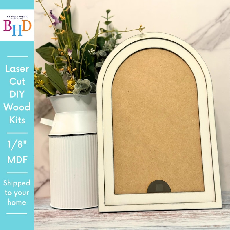 Arched Boho Frame Large | Unfinished Wood – Laser Cut | Interchangeable ...