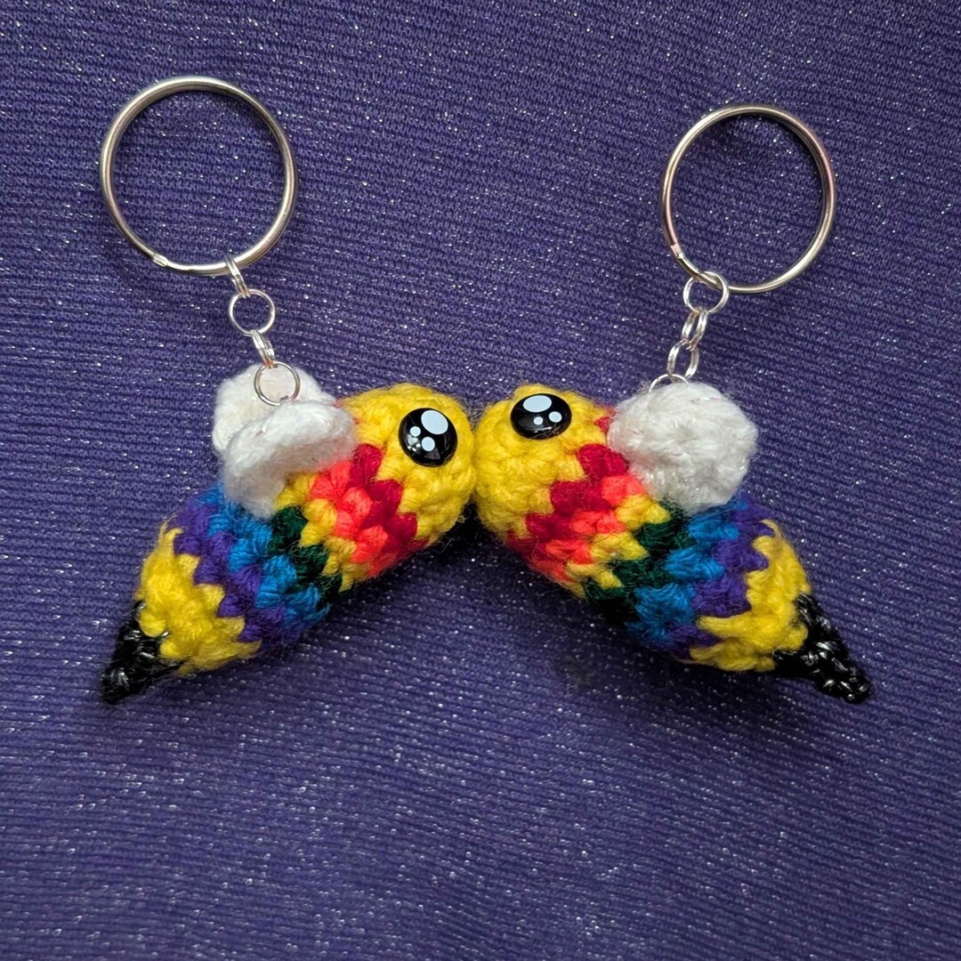 For Charity, Two "bee You" Magnetic Kissing Keychains - Etsy