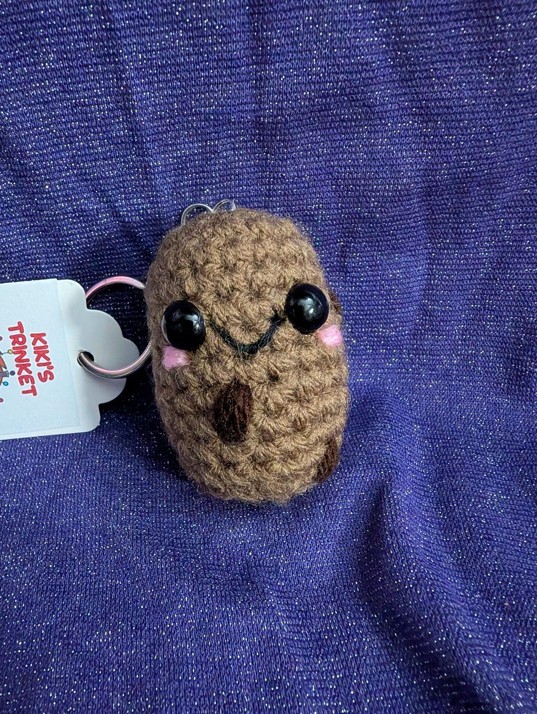 Handmade Crochet Potato Keychain - Etsy