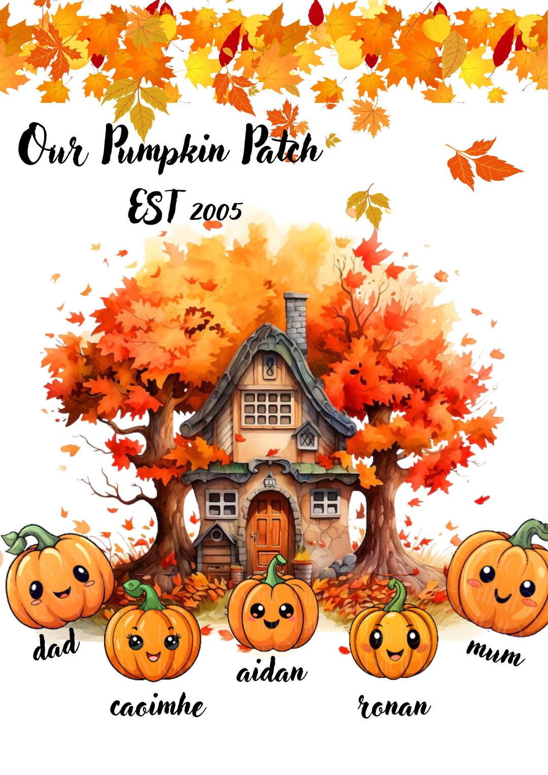 Autumn Family Tree - Etsy