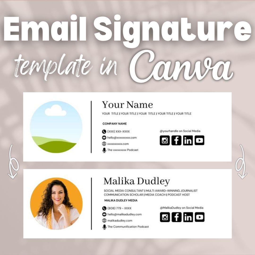 Email Signature Templates, Customizable, Editable, Ability to Change ...