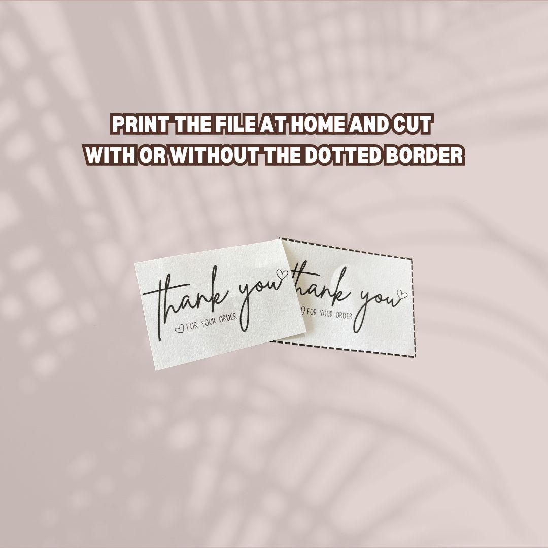 Printable Cute Little "thank You for Your Order" Cards, Poshmark ...