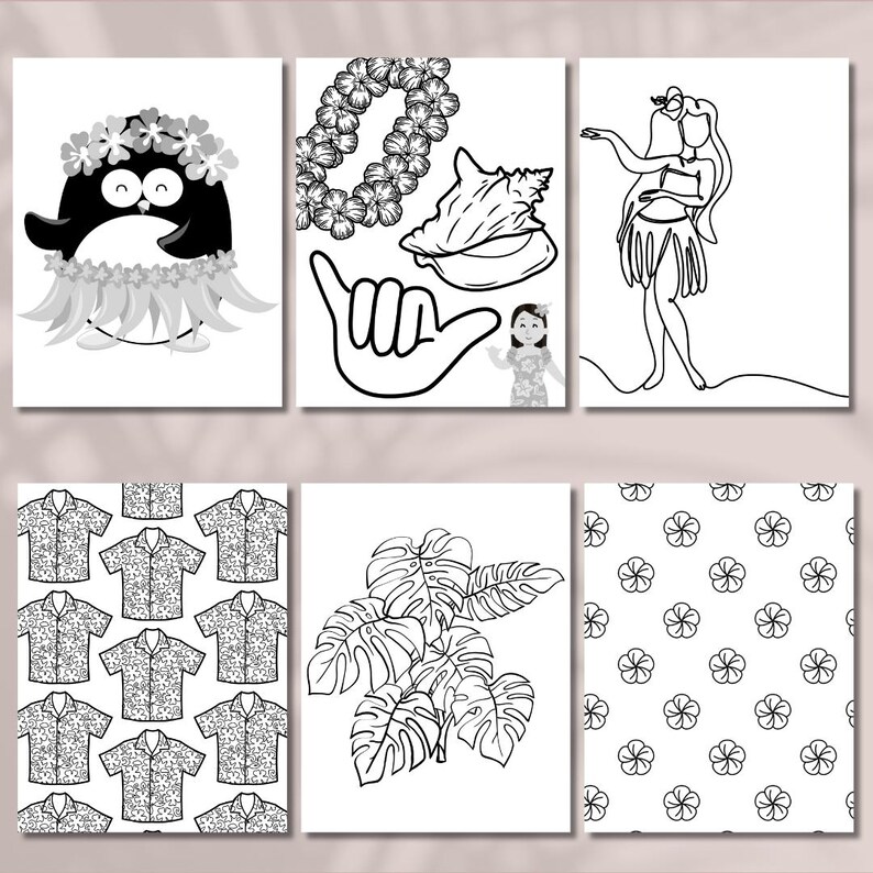 Printable May Day Coloring Book Pages; Class Activity; Lei, Flowers ...