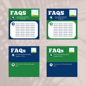 FAQ and Testimonials Template for Social Media / Website, Customizable ...