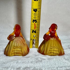 Amberina Glass Victorian Lady Figurine, Blacklight Cadmium Glow - Etsy