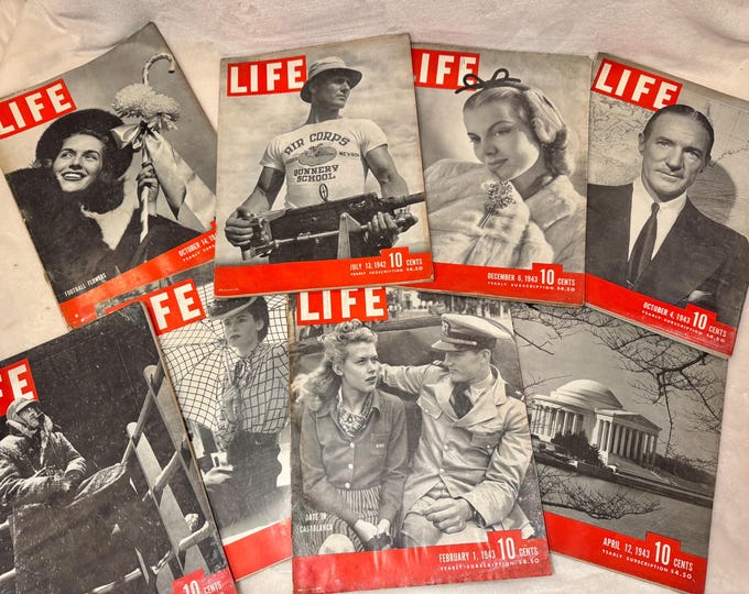 WW2 LIFE Magazines Set of 8, World War 2 Era Memorabilia, 1940s ...