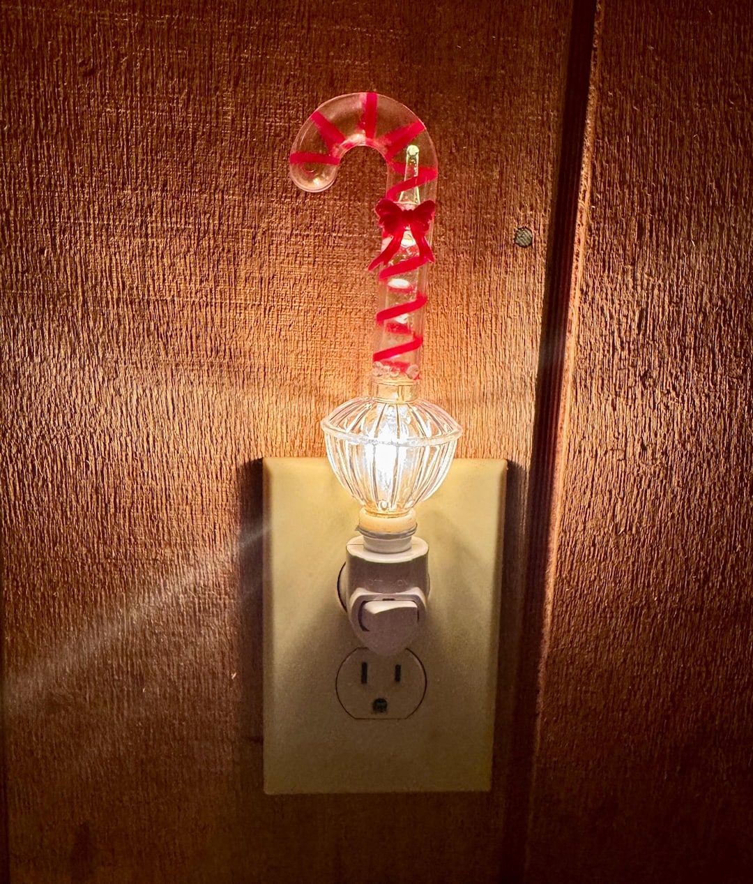 Vintage Candy Cane Bubble Light Night Light With Extra Bulb, Retro Noma ...