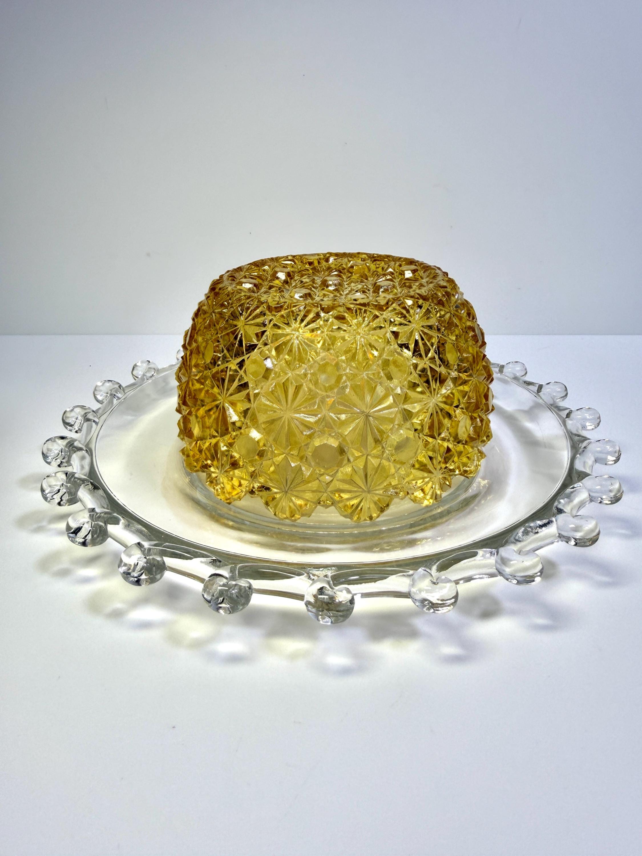 Golden Hour Glow Lamp • "glamp" • Vintage Glass Mood Light - Etsy