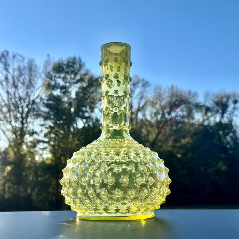 Vaseline Glass Decanters - Etsy