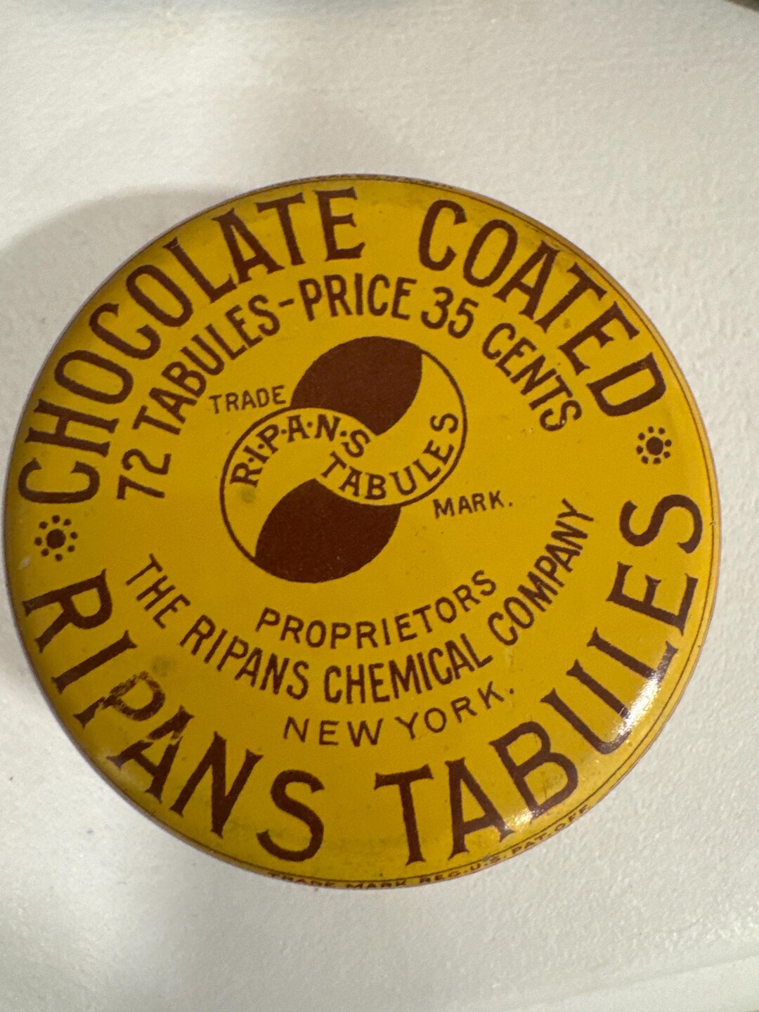 Antique Ripans Tabules Medicine Set, Chocolate Coated Tablets in Tin ...