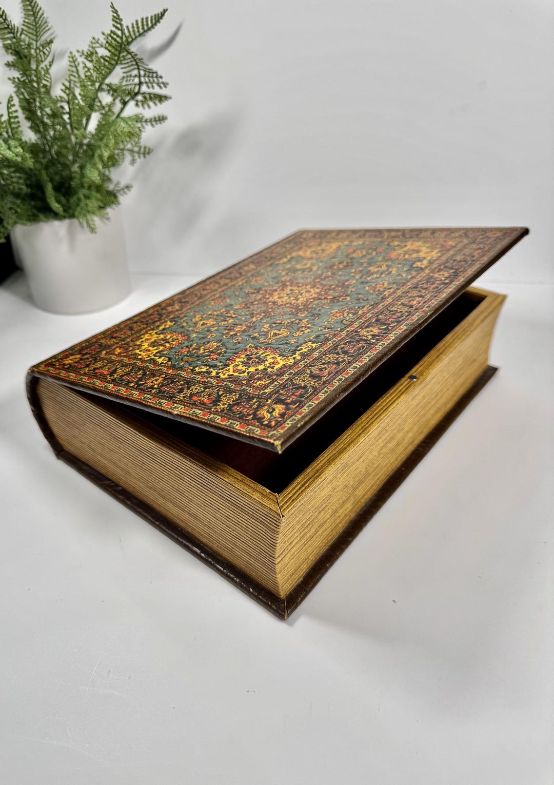 Faux Book Storage Box, Old Italian Style Book Hidden Storage Box - Etsy