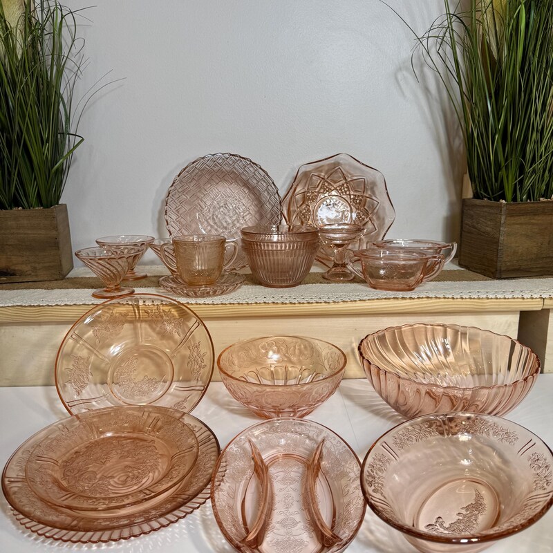 Antique Pink Glass - Etsy