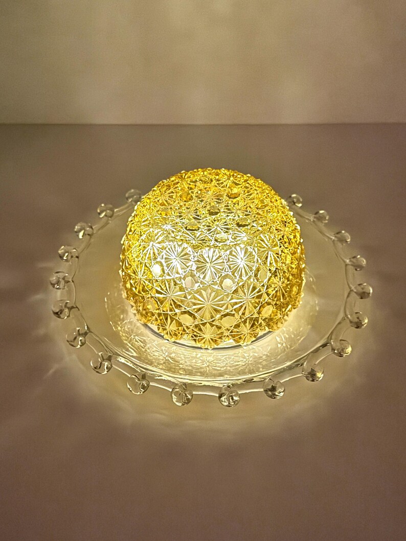 Golden Hour Glow Lamp • "glamp" • Vintage Glass Mood Light - Etsy