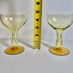 Very Rare 1920s Utility Glass Works Vaseline Hollow Stem + Amber Base ...
