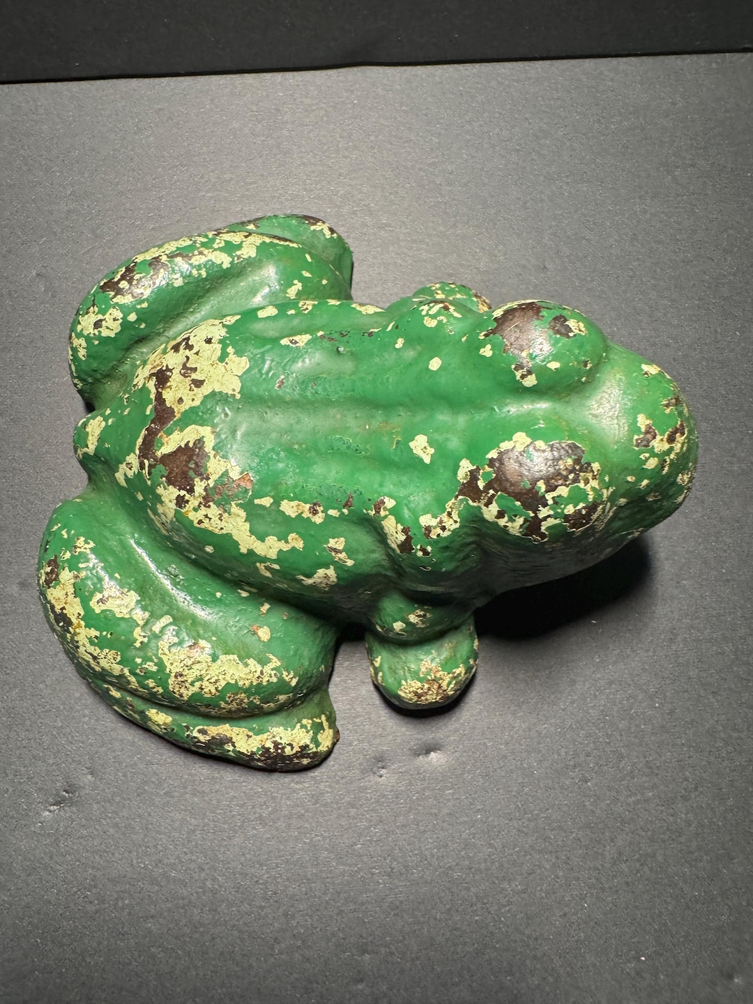 Antique Cast Iron Green Frog Doorstop Original Paint, Cast Iron ...