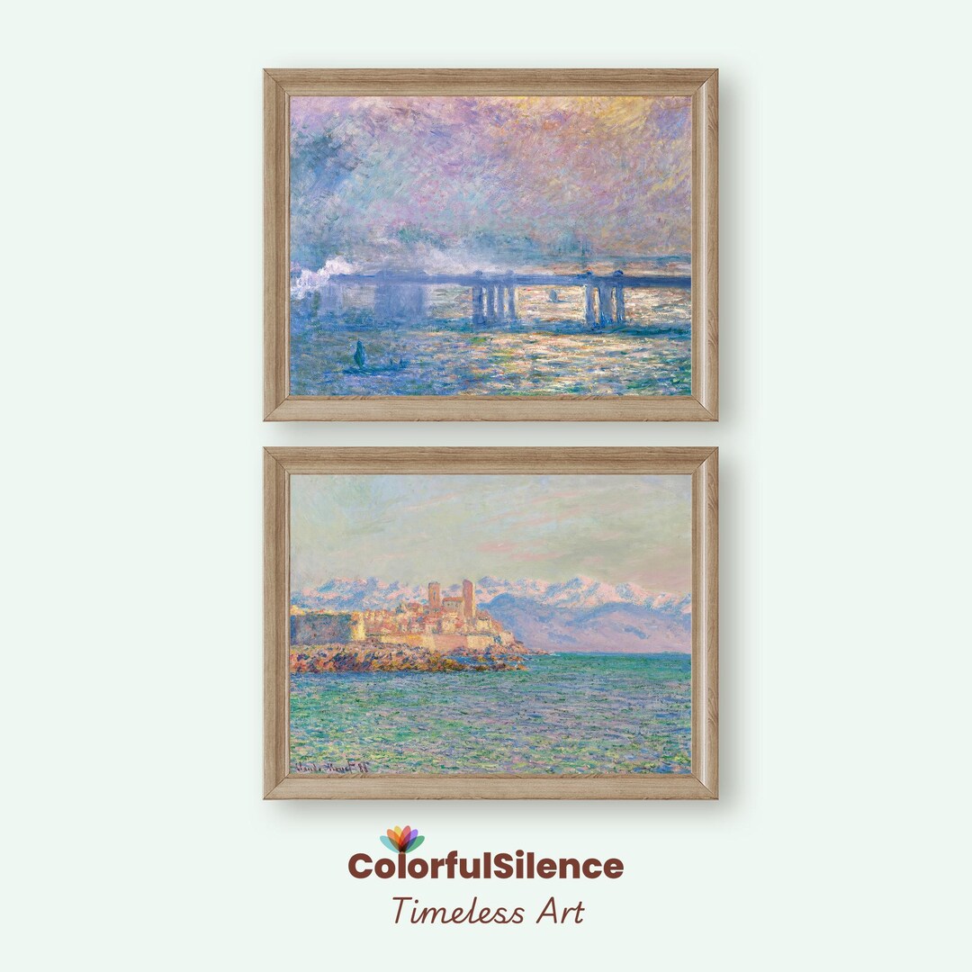 Monet Paintings, Claude Monet Printable Art Set of 2, Impressionist Art ...