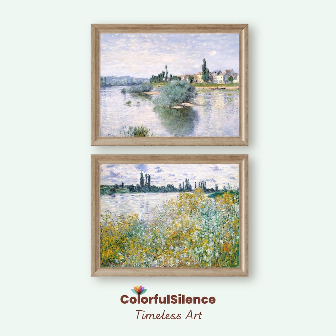 Monet Painting, Claude Monet Printable Art Set of 2, Impressionist Art ...