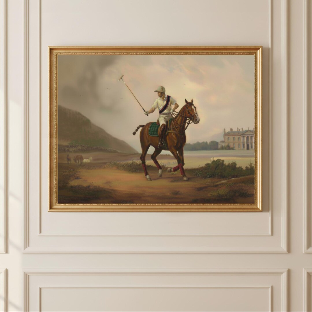 Polo Play Wall Art, Ralph Lauren Inspired Christmas Print, Vintage ...