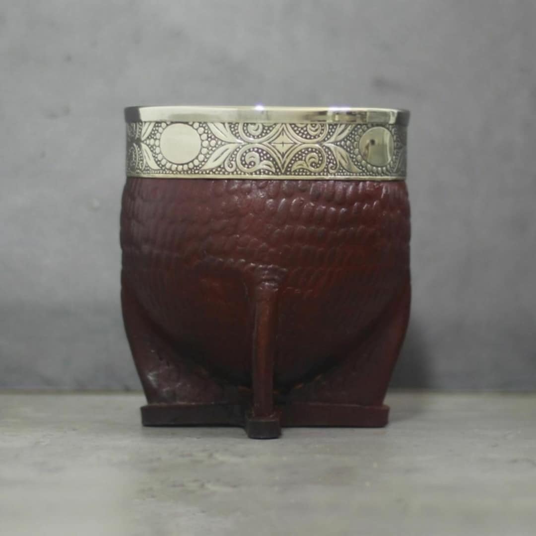 Imperial Mate Gourd With Crocodile Style Leather. Argentinian, Gift ...