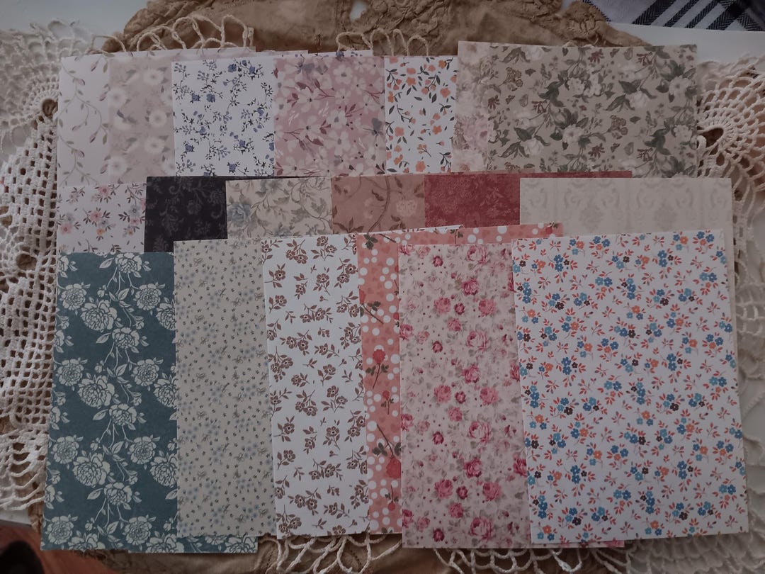 Vintage Craft Paper, Paper Craft Supplies Colorful Printed Patterns ...