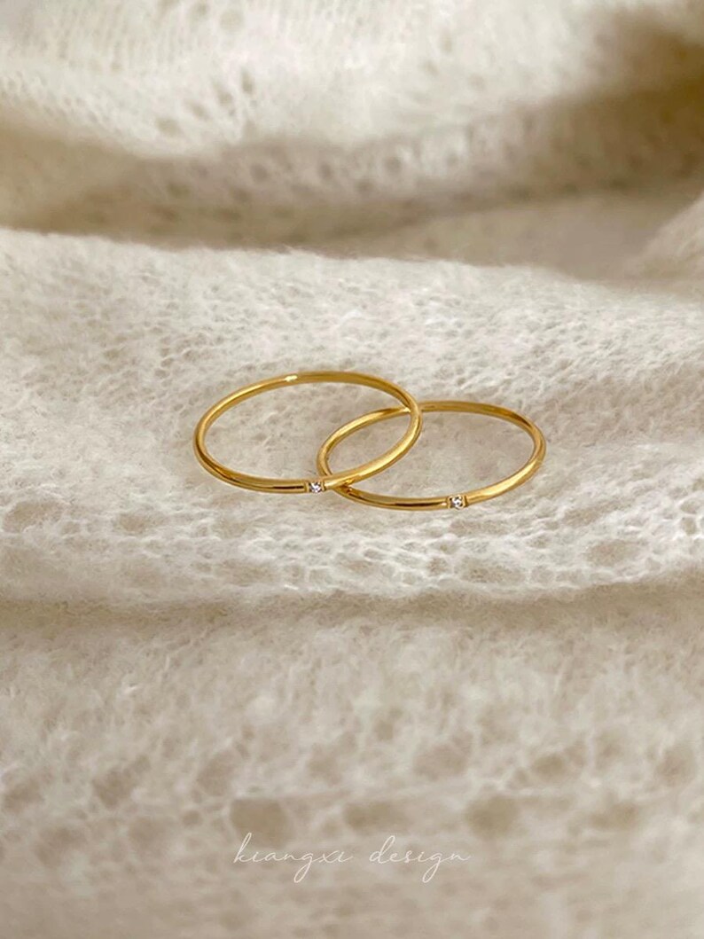 18K Luxe Minimalist Ring - Etsy