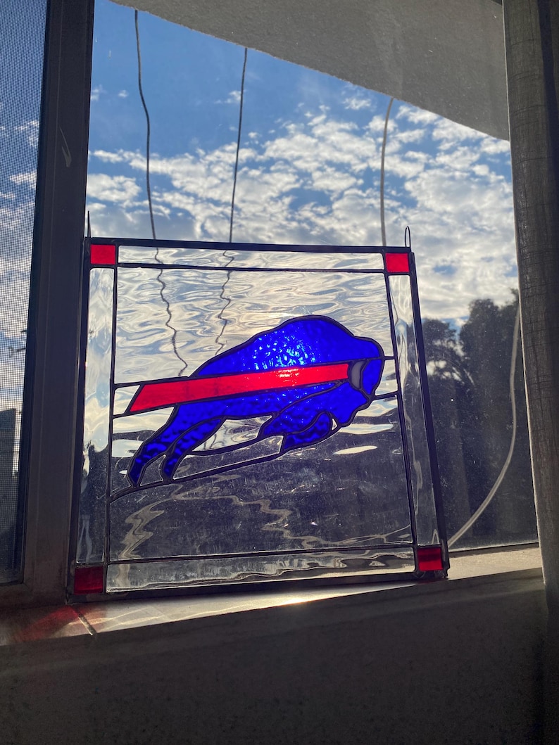 Buffalo Bills Stained Glass Suncatcher - Etsy