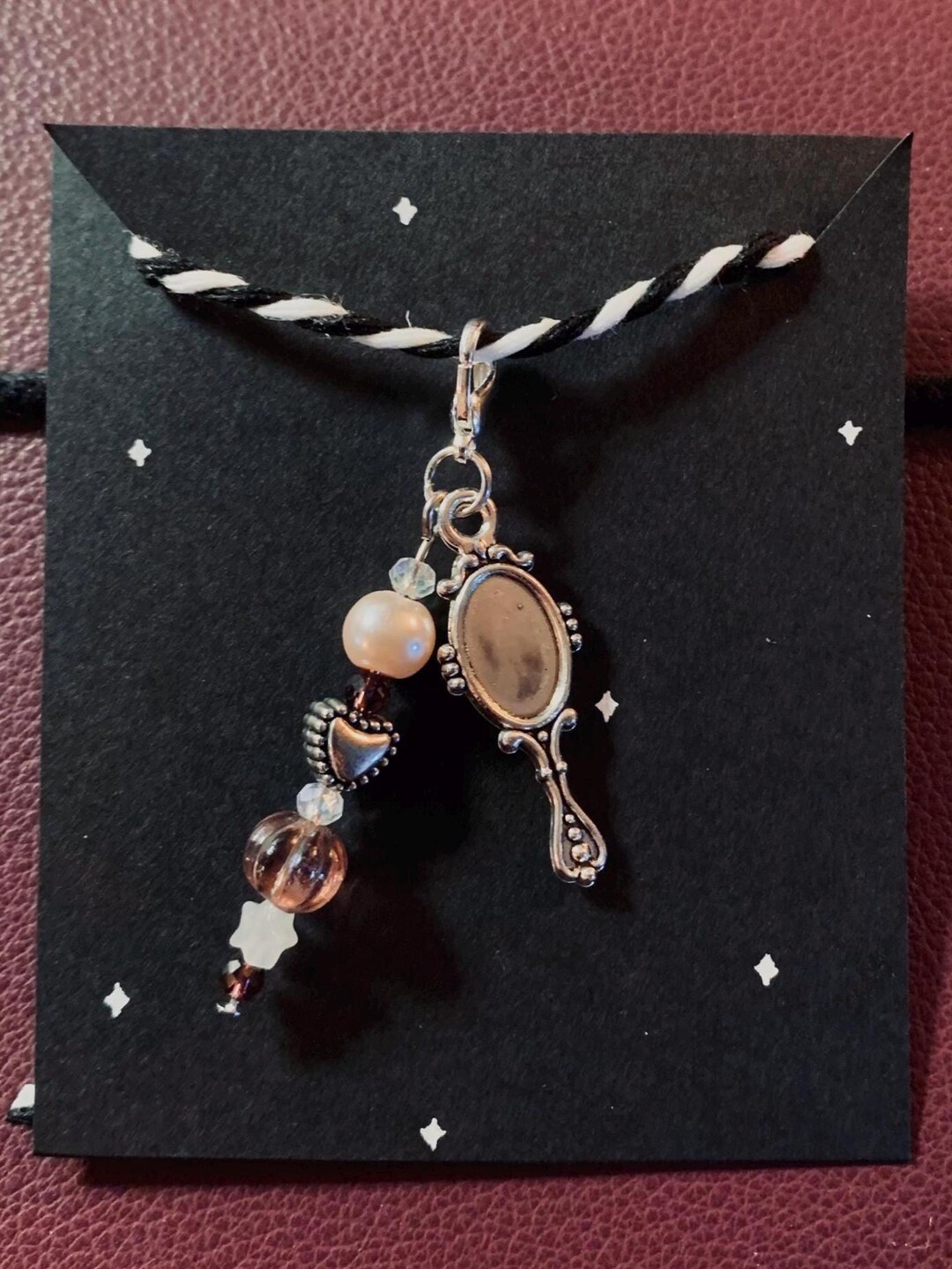 Mini Silver Whimsical Fantasy Bag Charm - Keychain/ Journal Charm ...