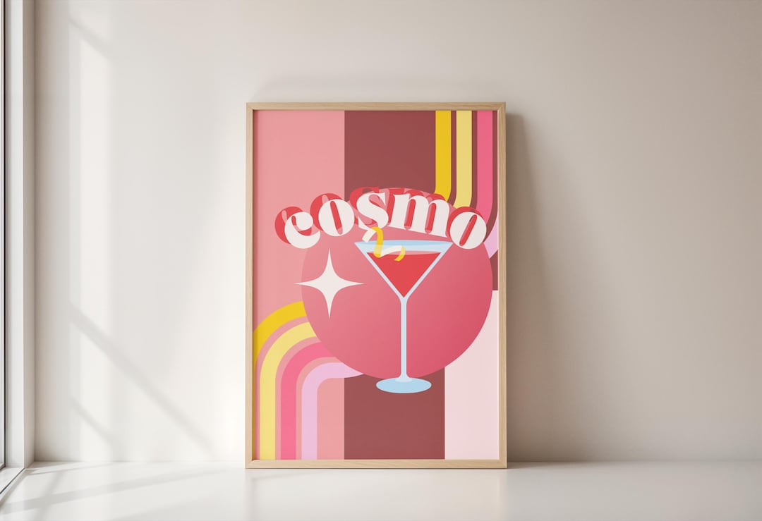 Cosmo Wall Art - Cocktail Wall Art - Digital Print - Etsy