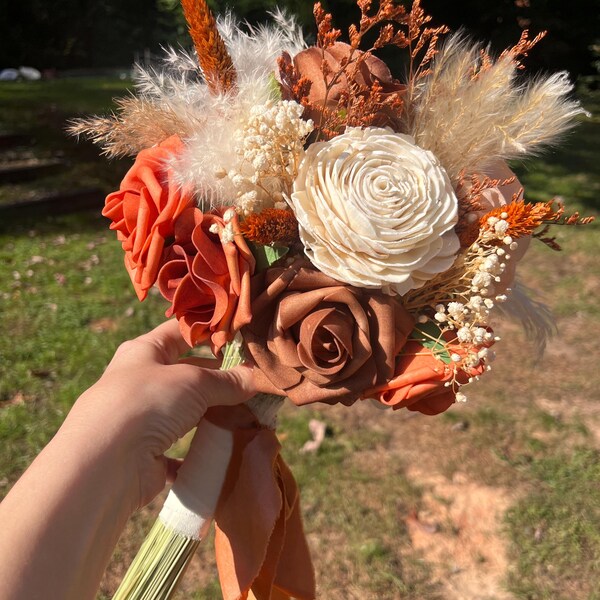 Rust Bridal Bouquet - Etsy