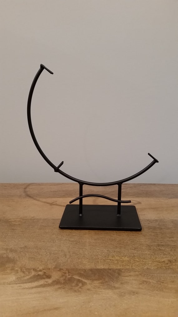 12 Round Glass Display Stand With Wave Design for Fused - Etsy