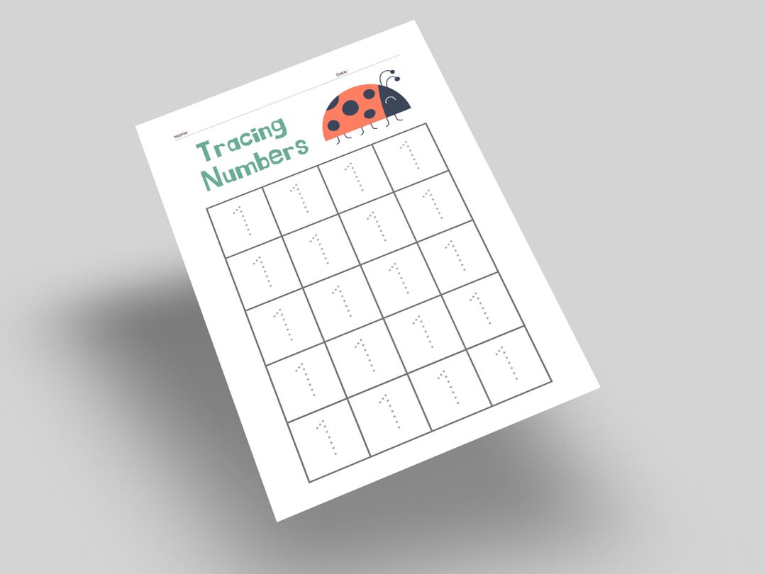 Summer Number Tracing Worksheets: Preschool Handwriting Practice (PDF ...