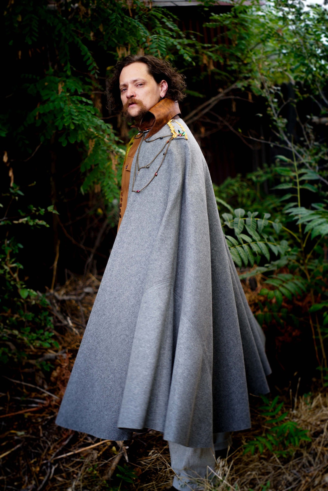Leather Collar Military Capes - Etsy