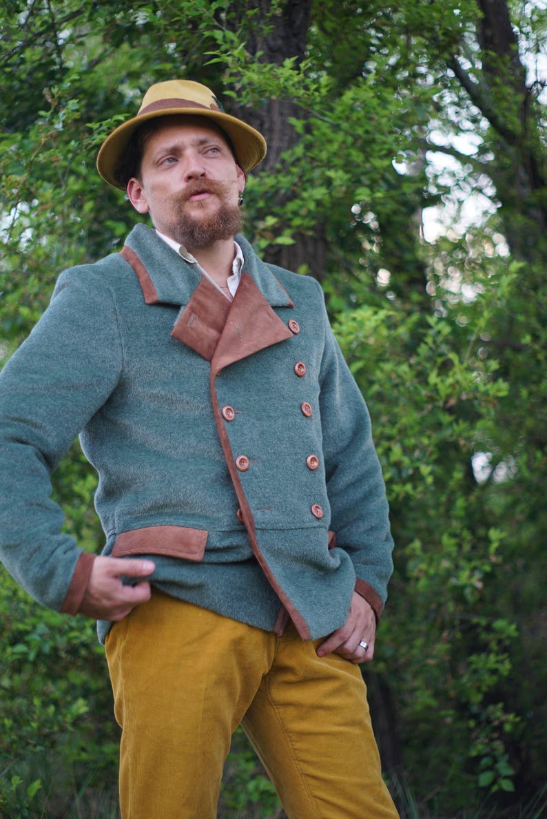 Alpaca and Leather Reefer Jackets - Etsy