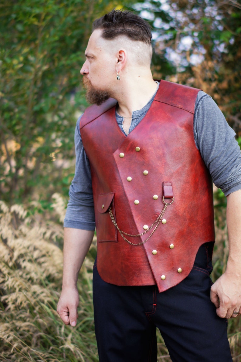 Custom Leather Military Vestsoil and Wax Tanned - Etsy