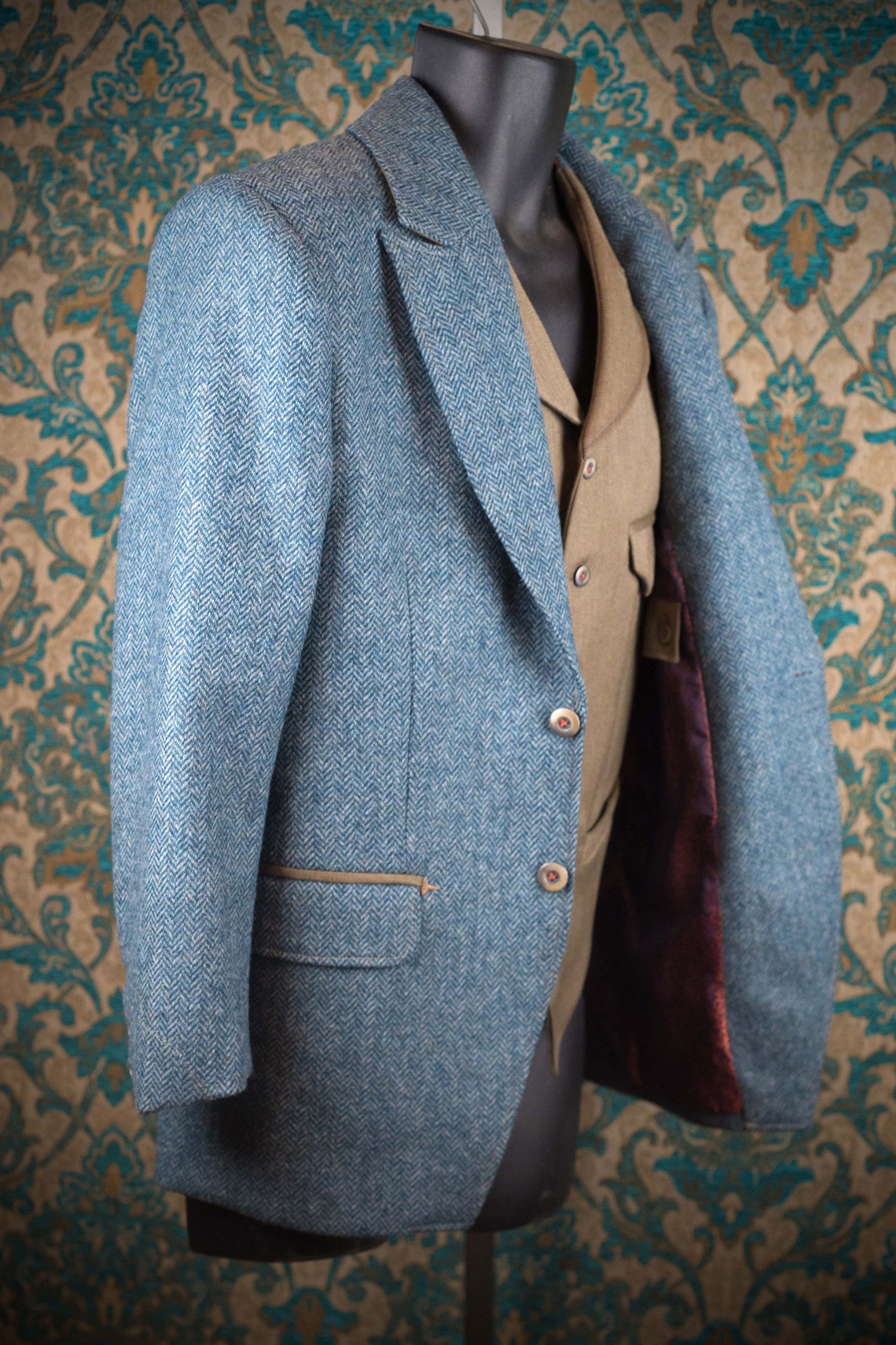 Herringbone Tweed Suitsvintage Style Custom Made 3pc - Etsy