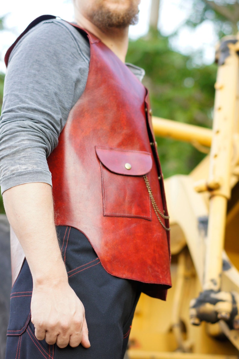 Custom Leather Military Vestsoil and Wax Tanned - Etsy