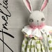 Bunny Rabbit Easter Epattern-primitive Cloth Doll Craft - Etsy